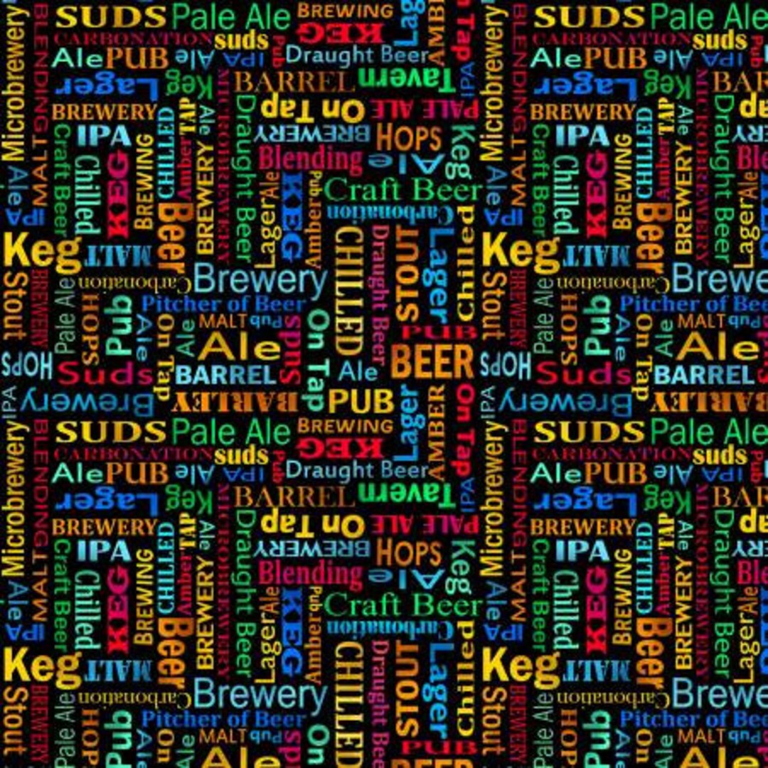 Black Beer Words From the Ale House Collection by Kanvas Studio - Sold ...