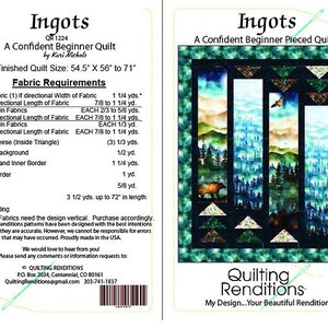 Quilt PATTERN - Ingots Hoffman Starry Nights Pattern by Kari Nichols ...