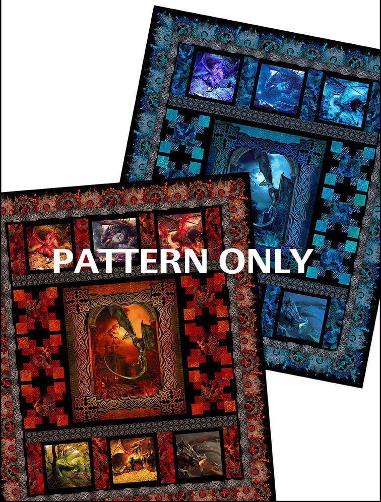 Quilt PATTERN Dragons Quilt Pattern Using Dragons Fabric by - Etsy