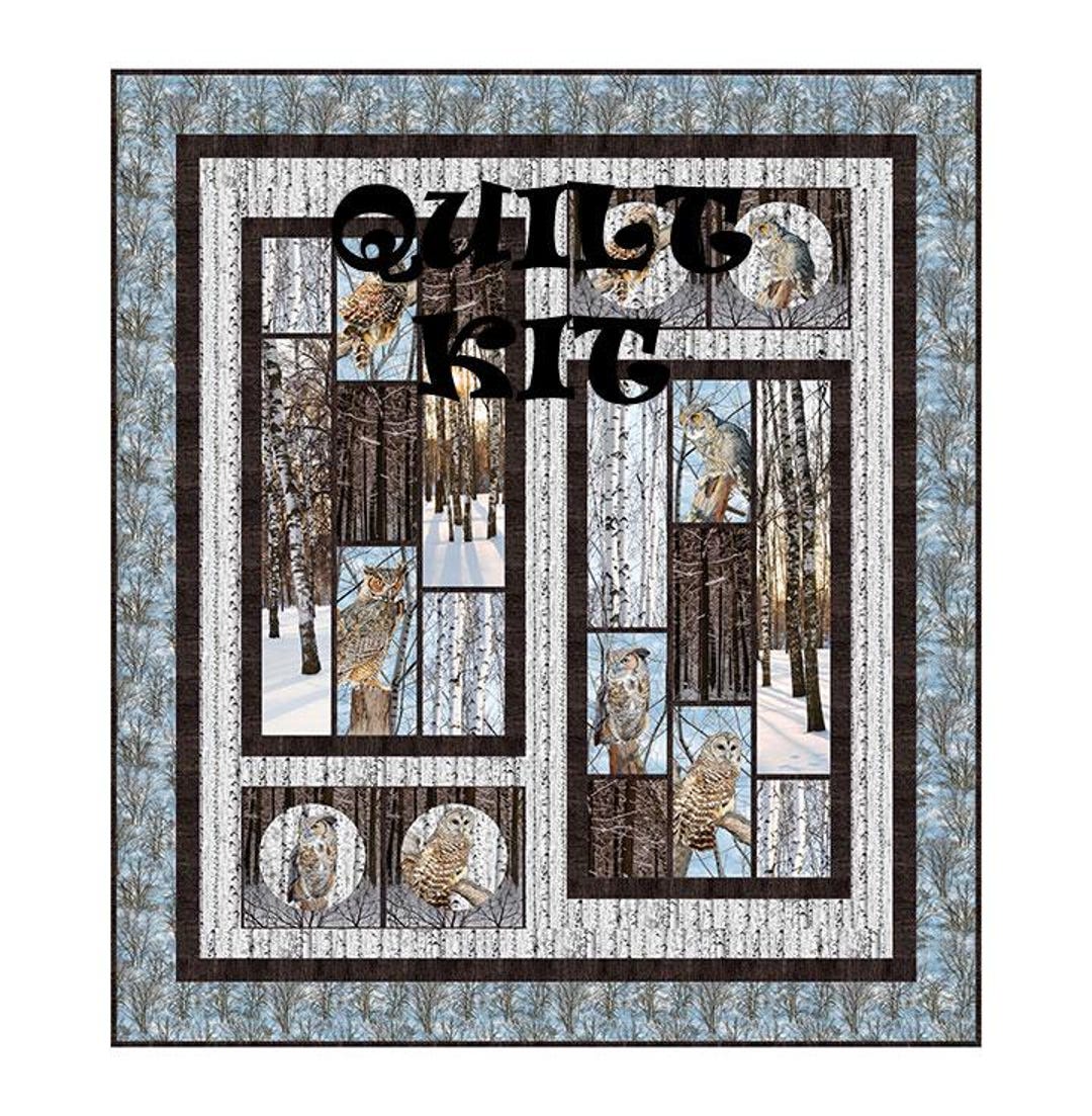Quilt Kit - Watchful Solitude Quilt Kit - Northcott Fabric for Top and ...