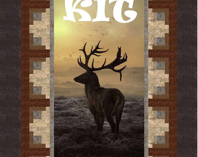 Quilt Kit - Sunset Elk Kit - Hoffman Panel and Fabric for Top and ...
