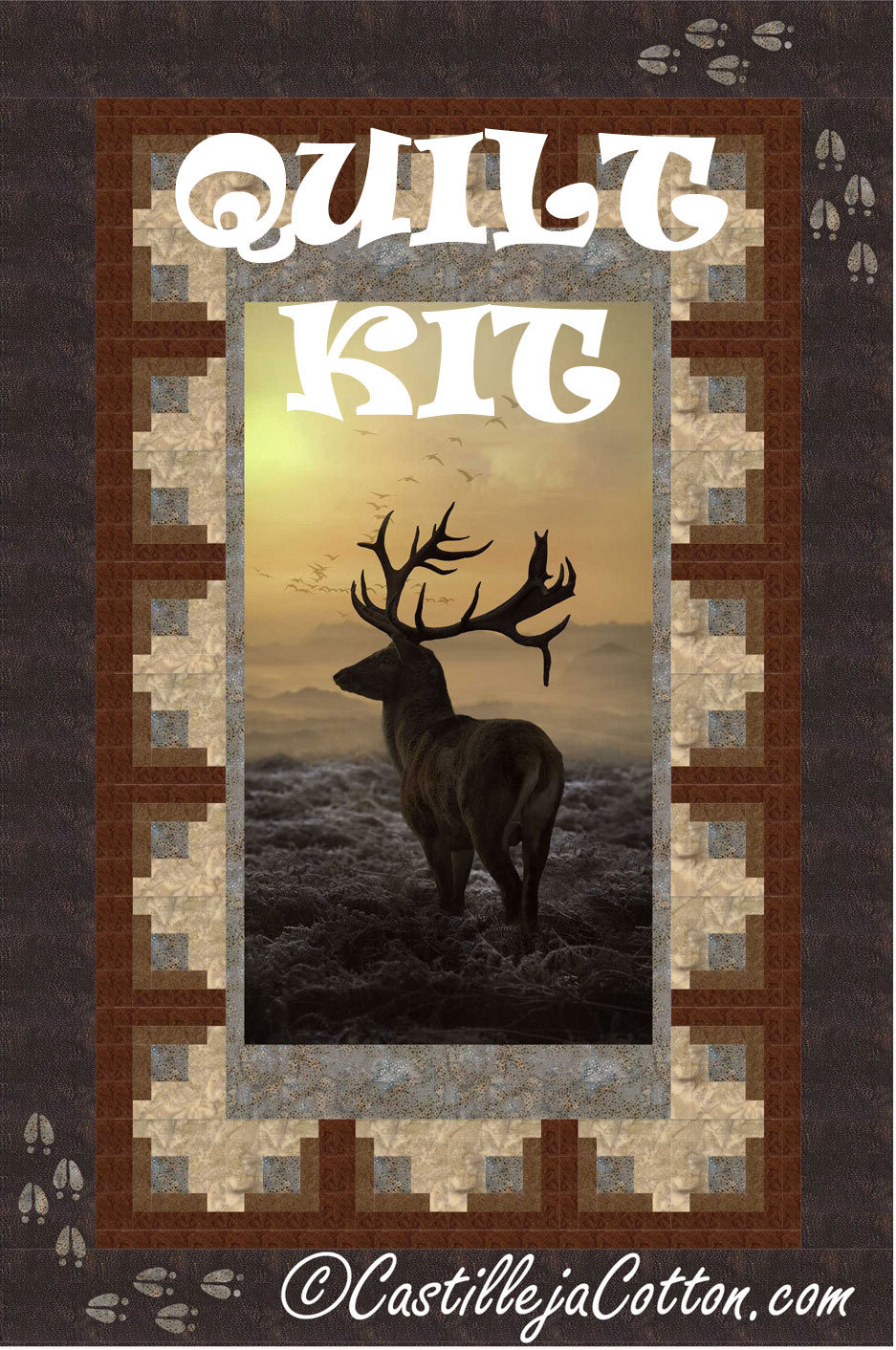 Quilt Kit Sunset Elk Kit Hoffman Panel and Fabric for Top | Etsy