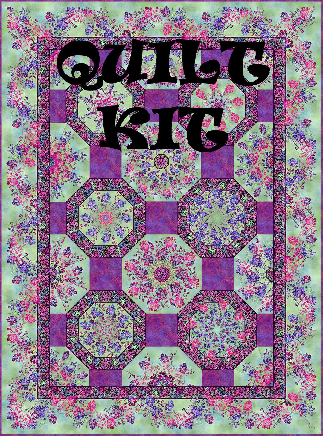 Quilt Kit - Magenta Impressions Kaleidoscope Quilt Kit by Jason Yenter ...