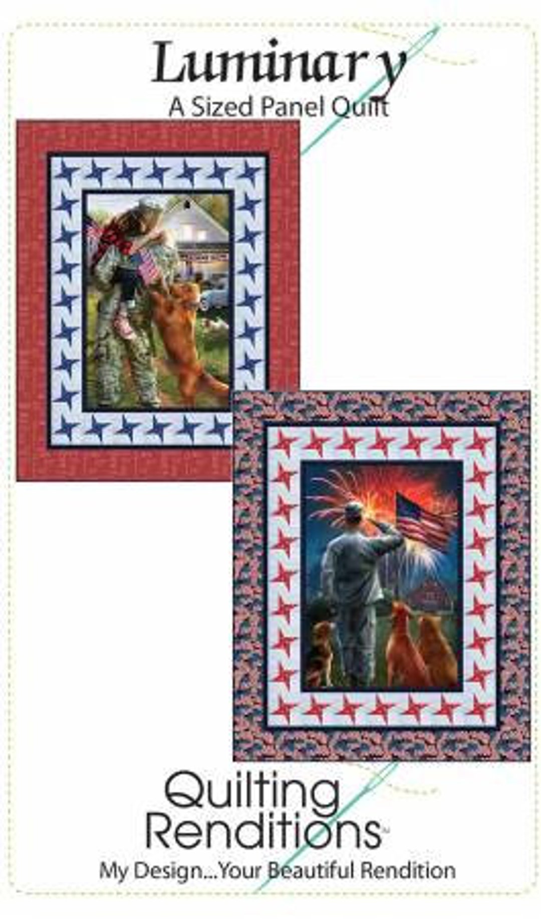 Quilt PATTERN - Luminary Quilt Pattern by Quilting Renditions - 3 Sizes ...