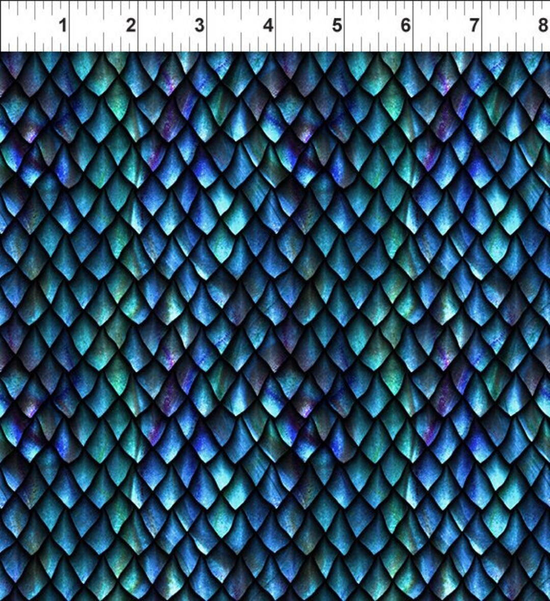 Blue Dragon Scales - by Jason Yenter for in the Beginning Fabrics ...
