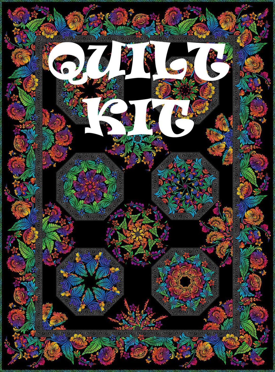 Quilt Kit - Multi Vivid Kaleidoscope Quilt Kit by in the Beginning ...