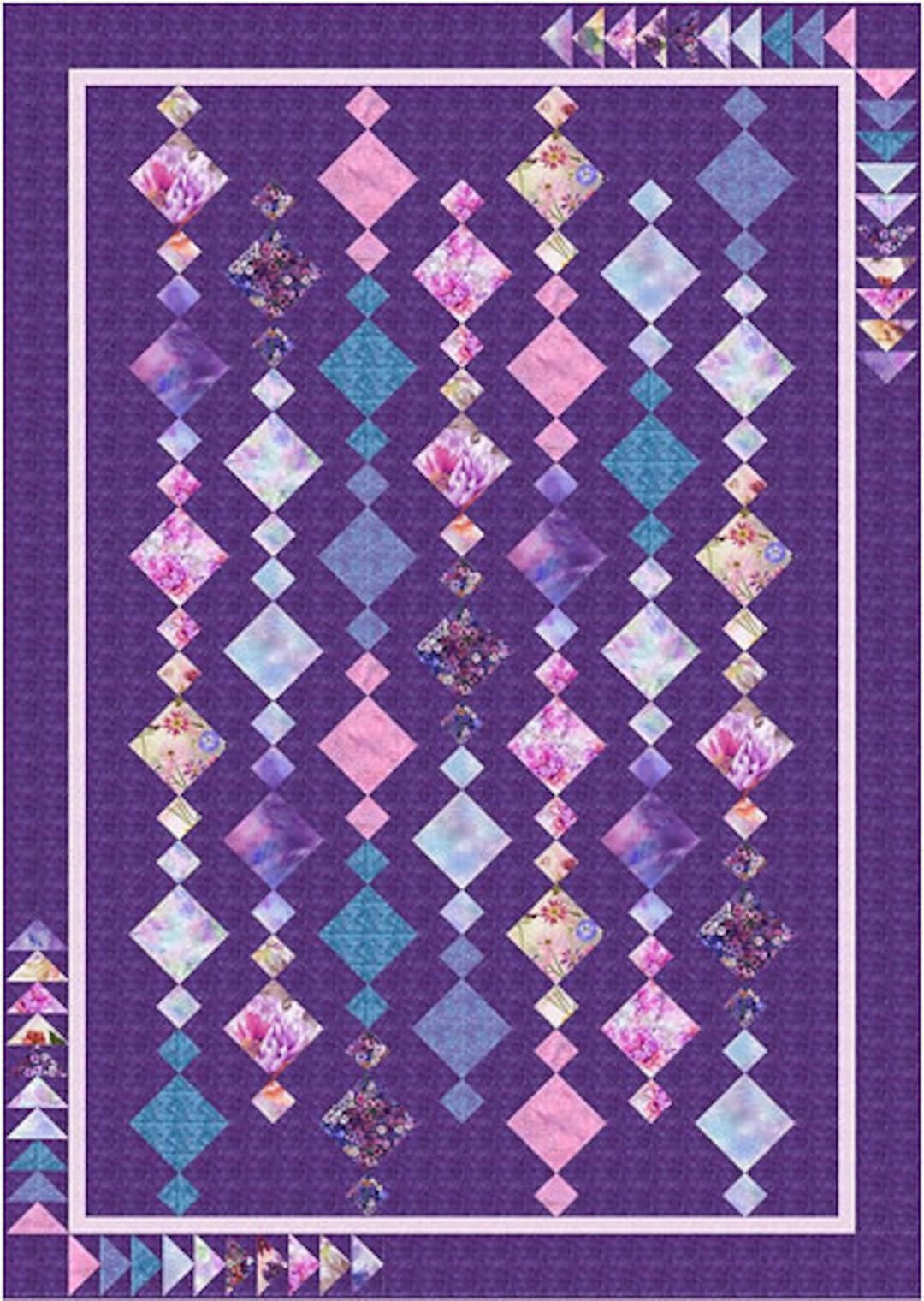 Quilt PATTERN - Crystals - an Intermediate Pieced Quilt Pattern by Kari ...