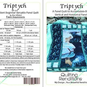 Quilt PATTERN - Triptych Pattern by Kari Nichols for Quilting ...