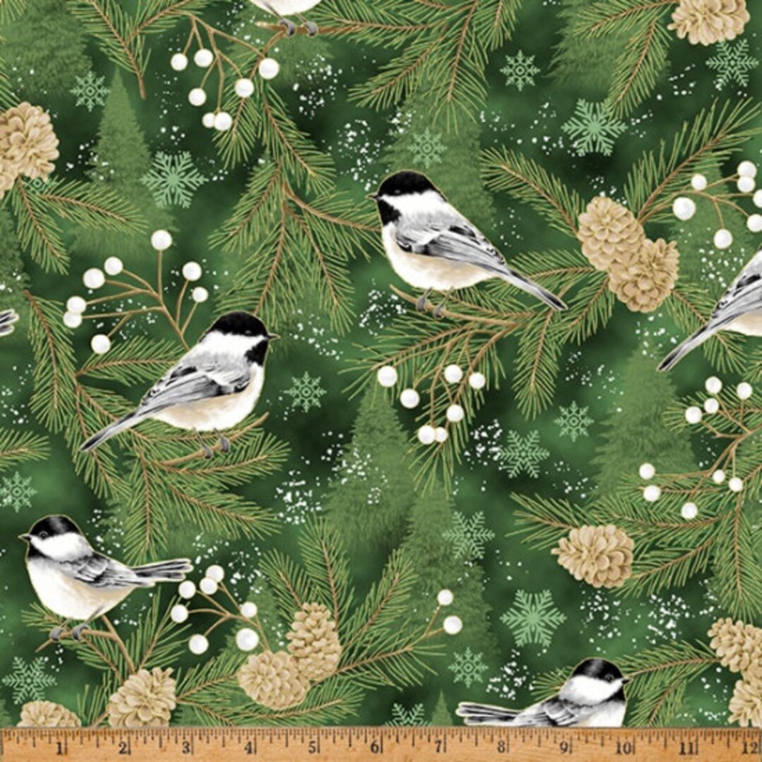 Forest and Gold Chickadees From the Winter's Eve Collection by Hoffman ...