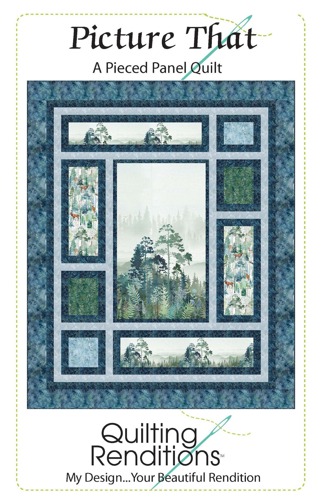 Quilt PATTERN - Picture That - Hoffman - Tree Line - A Pieced Panel ...