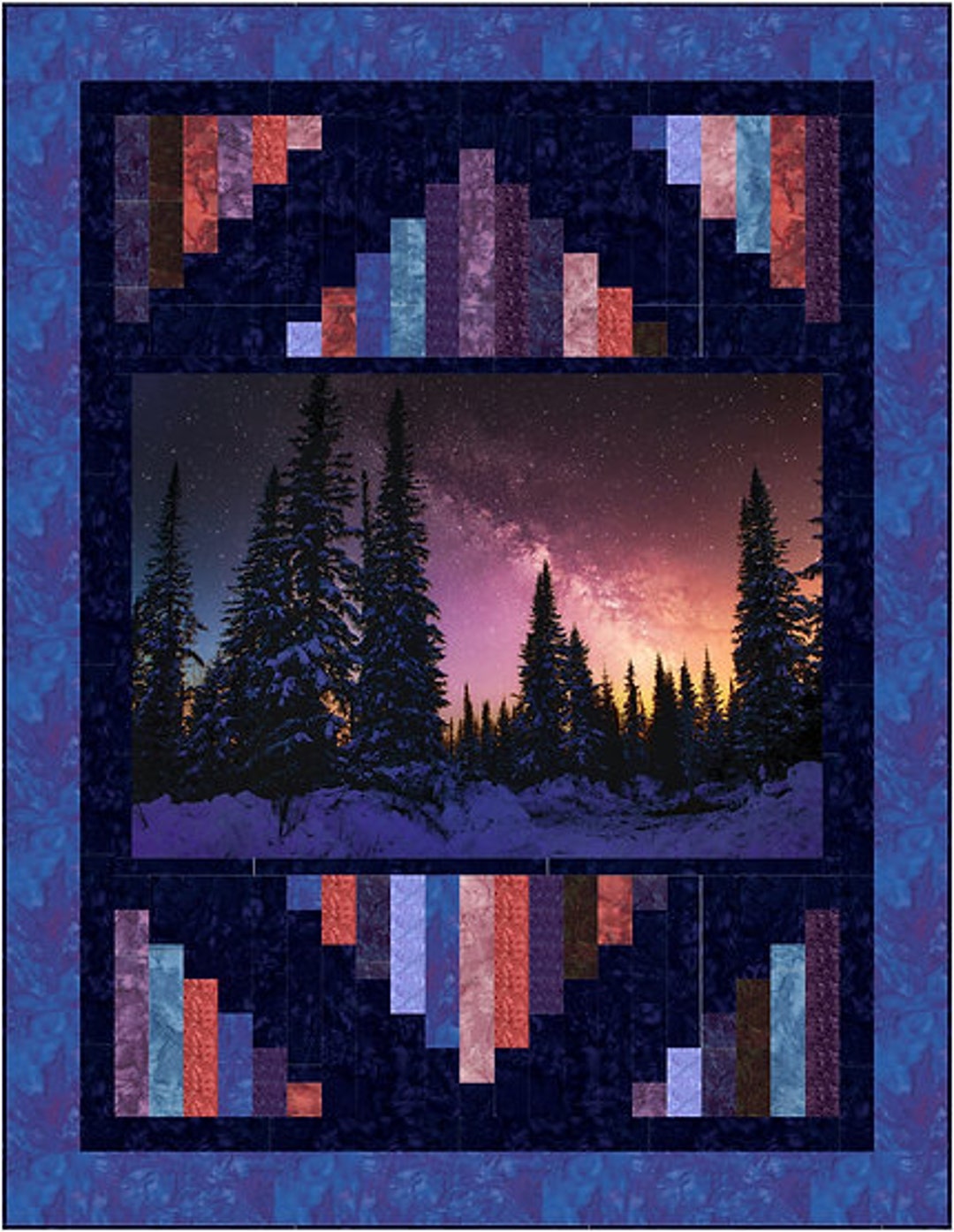 PDF QUILT PATTERN - Pickets - Hoffman Nightshade Quilt Pattern by Kari ...