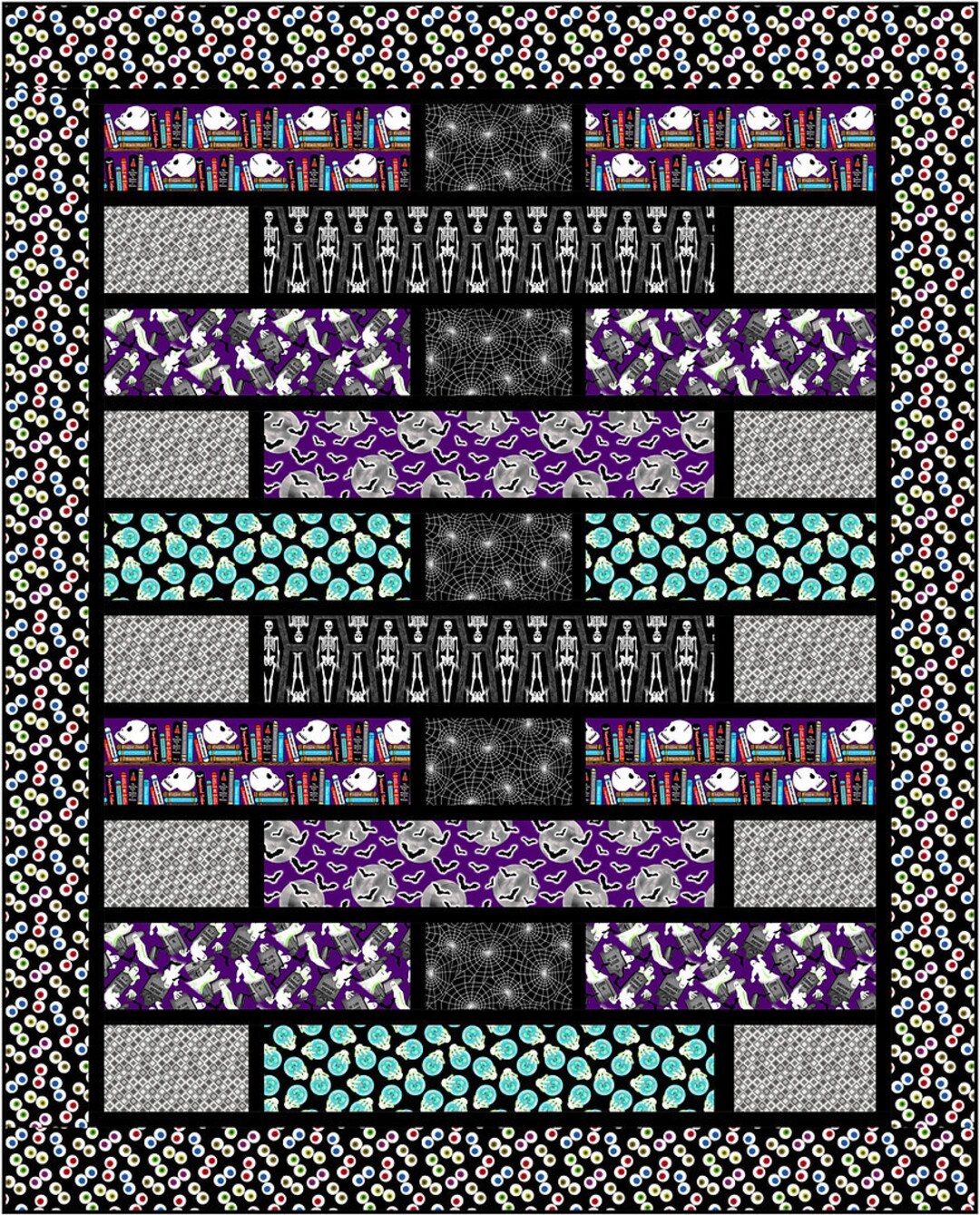 Quilt PATTERN - Bridges - Creepy and Kooky Pattern by Kari Nichols for ...