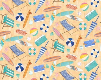 Beach Fabric by the Yard | Etsy