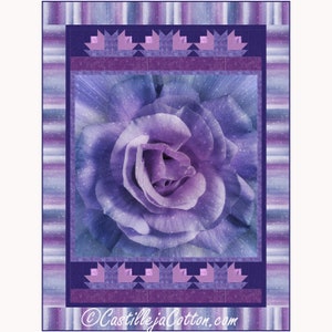 Quilt PATTERN - Roses Are Purple Pattern by Castilleja Cotton - 54" X ...