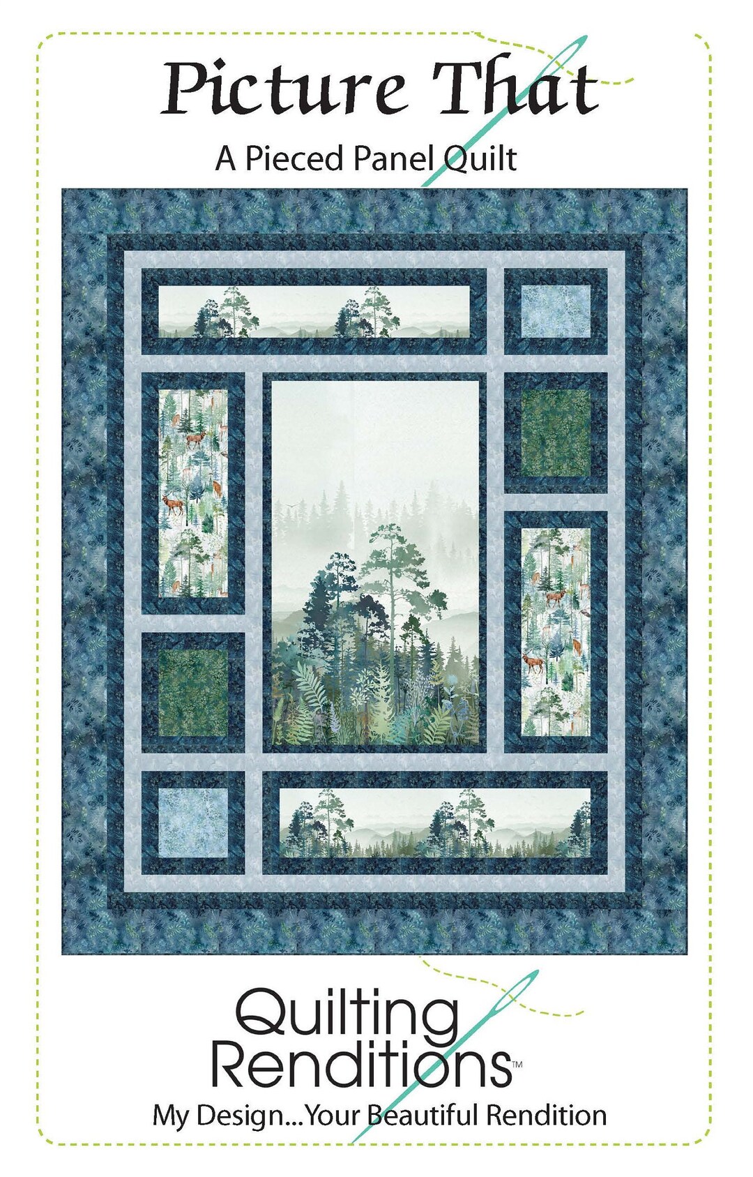 PDF QUILT PATTERN - Picture That - Hoffman Tree Line Pattern by Kari ...