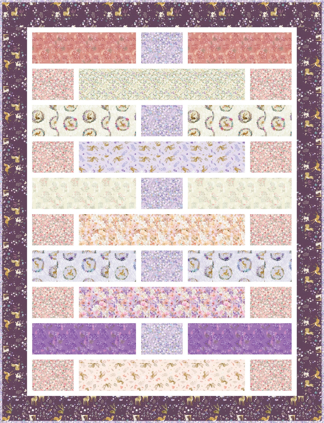 PDF QUILT PATTERN - Bridges - Deer Wilds Quilt Pattern by Kari Nichols ...