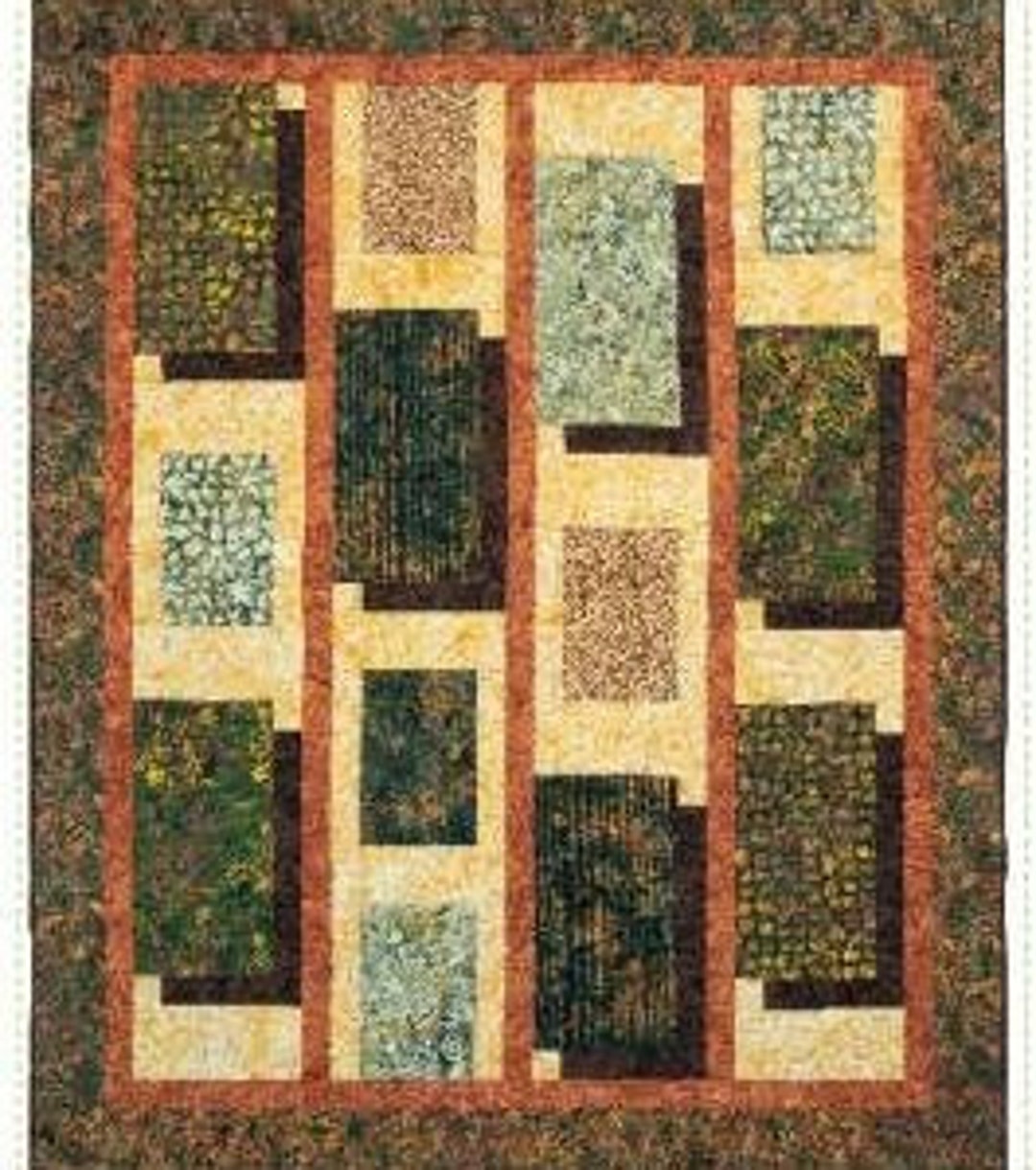 PDF QUILT PATTERN - Accents - Island Batik Sandalwood Quilt Pattern by ...