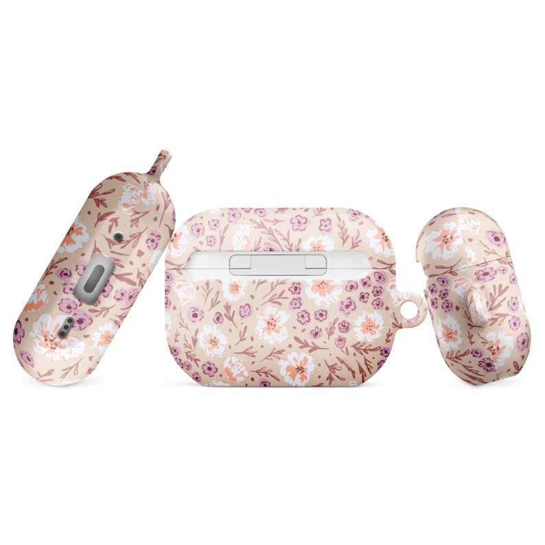 Wildflowers Meadow Airpods Case Pro 3 Protective With Keychain, Cute ...