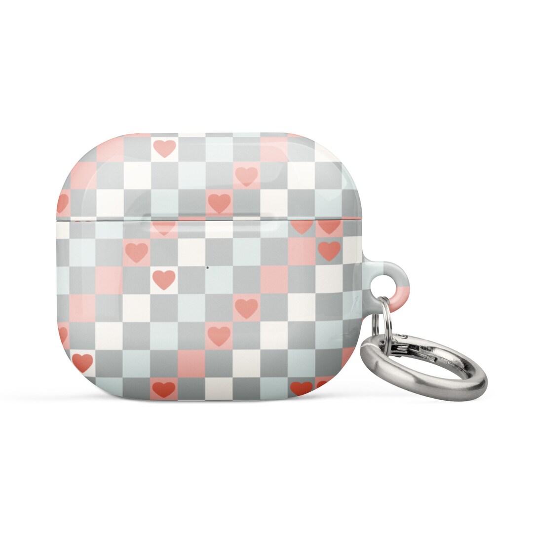 Check and Hearts Airpods Case Pro 3 Protective With Keychain, Cute ...