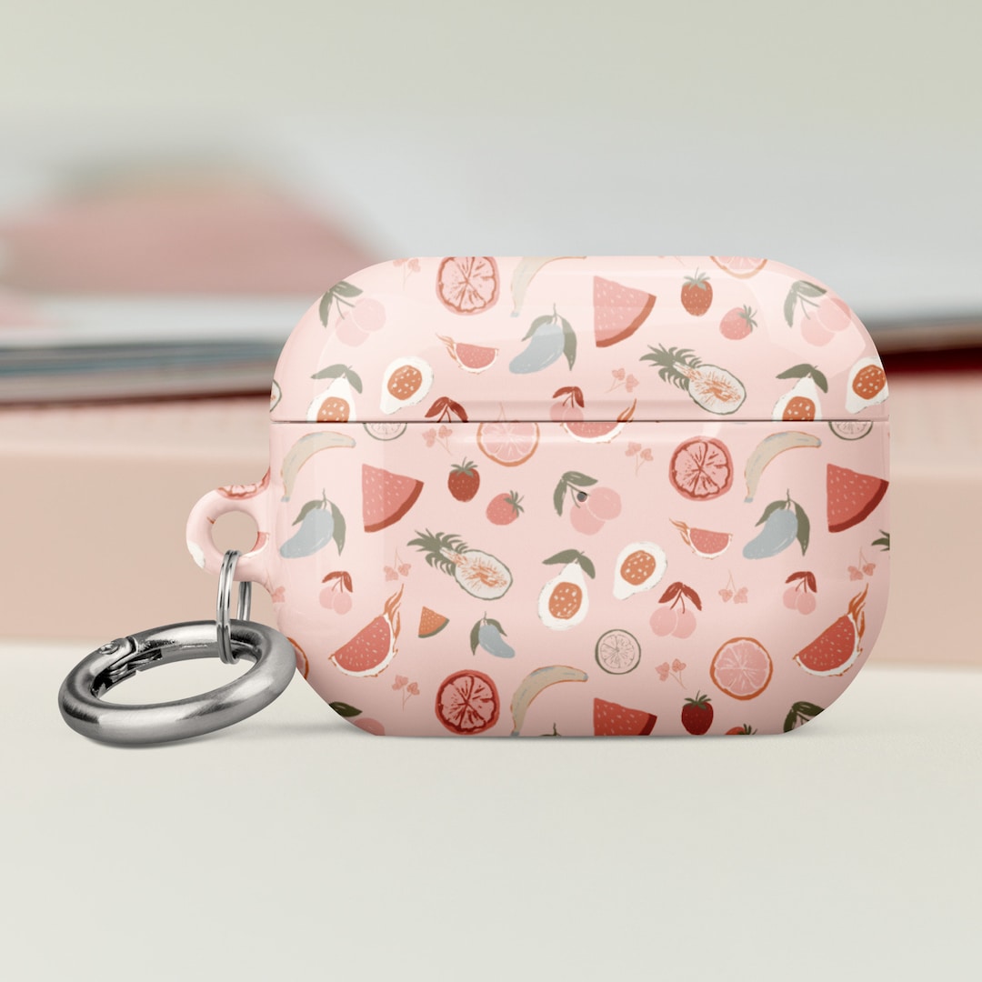 Boho Summer Fruits AirPod Case Pro With Key Chain, Cute Food Earbud ...