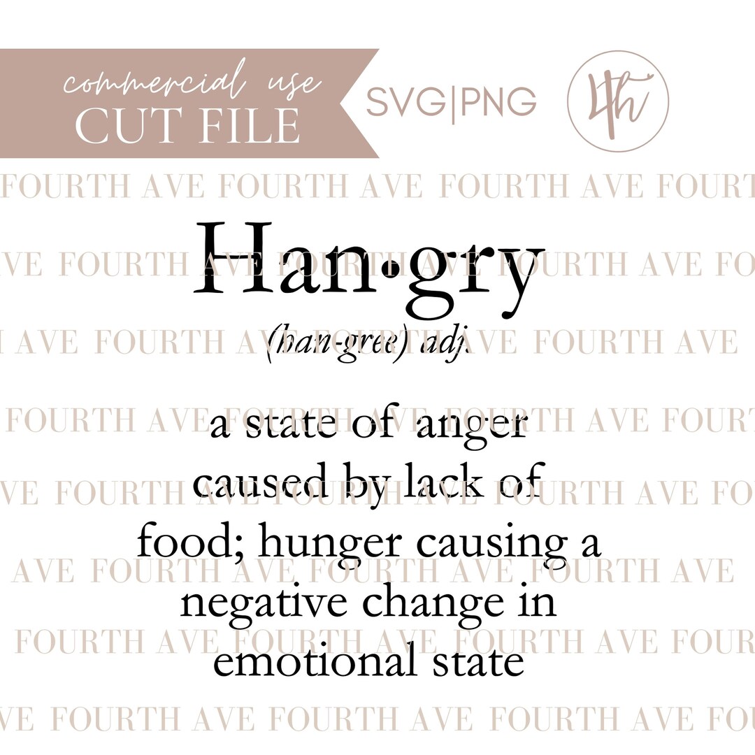 Hangry SVG File Cutting Board SVG Glowforge Cricut Silhouette Cut Files ...
