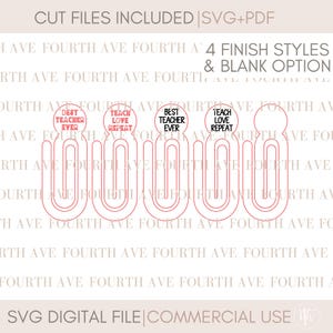 Jumbo Paper Clips Teacher Gift Svg | Teacher Gift SVG | Daycare Worker ...