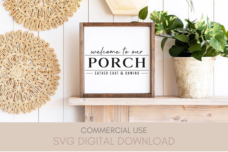 Welcome to Our Porch SVG Farmhouse Svg Welcome Signs Round - Etsy