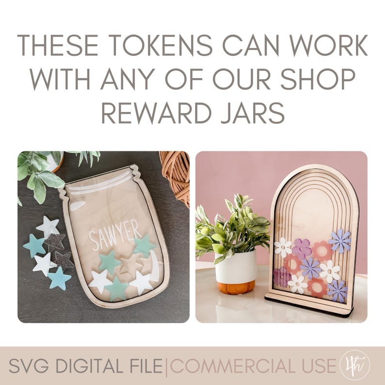 Robot Gears Reward Jar Token SVG Files | Laser Cut Ready Digital ...