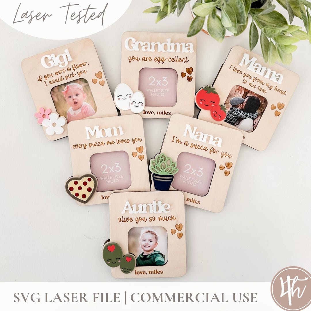 Fridge Photo Magnet SVG Mini Bundle | Mother's Day Gift Svg | Wallet ...
