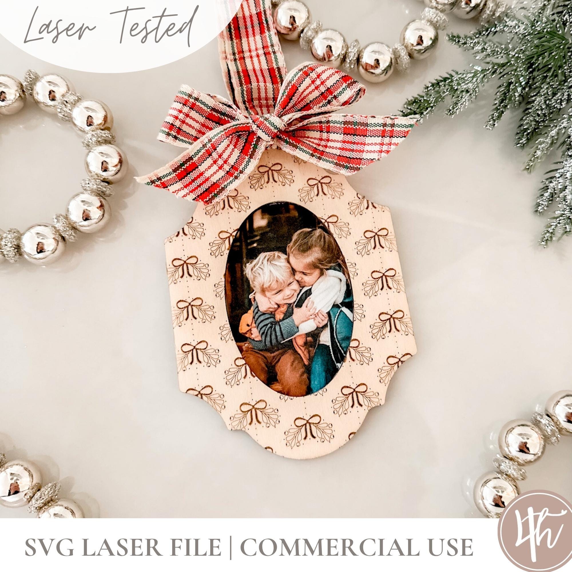 Vintage Mistletoe Frame SVG | Personalized| Laser Cut | Glowforge SVG ...