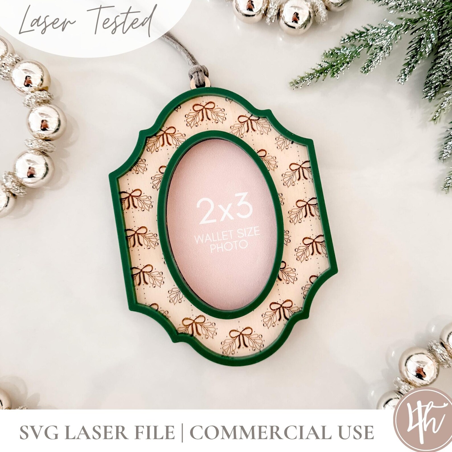 Vintage Mistletoe Frame SVG | Personalized| Laser Cut | Glowforge SVG ...