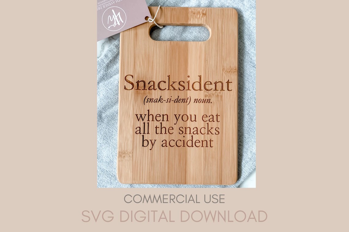 Snacksident SVG File Cutting Board SVG Glowforge Cricut - Etsy Australia