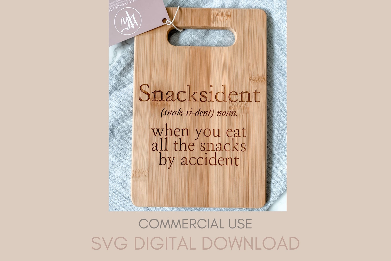 Snacksident SVG File Cutting Board SVG Glowforge Cricut - Etsy