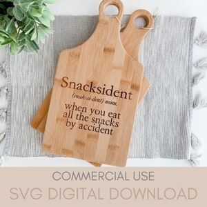 Snacksident SVG File Cutting Board SVG Glowforge Cricut - Etsy