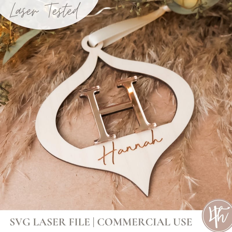 Tree With Initials Svg - Etsy