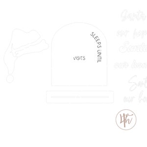 Christmas Countdown SVG | Sleeps Until Santa Visits Svg | Christmas ...