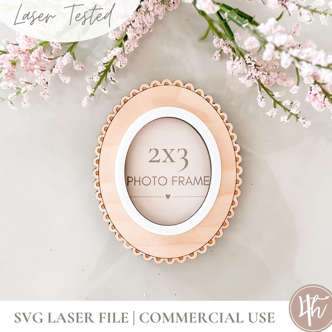Lace Photo Frame SVG | Photo Frame SVG | Glowforge SVG | Laser Files ...