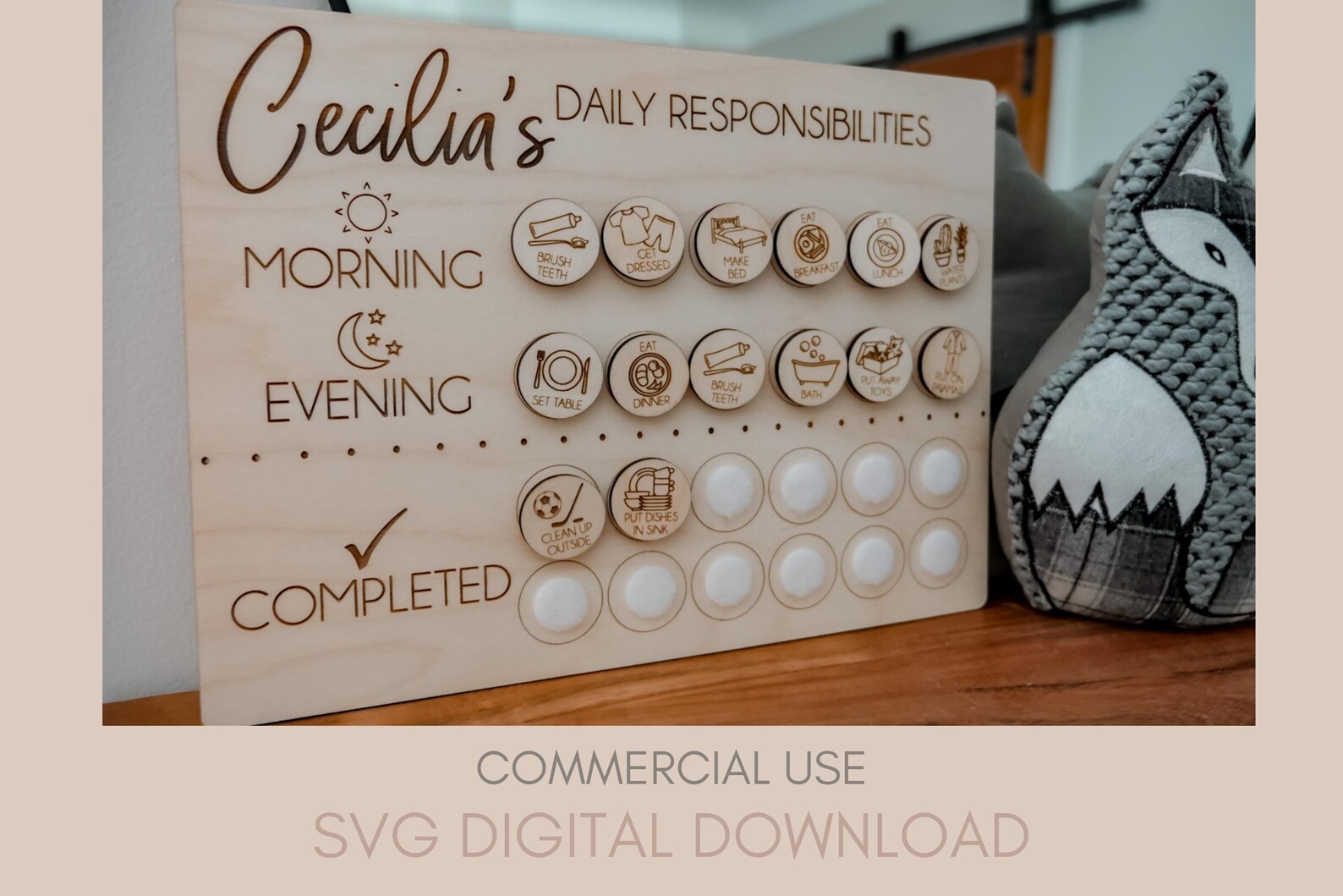 Responsibility Board SVG Kids Chore Chart Svg Kids - Etsy