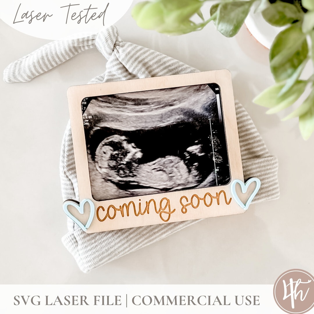 Ultrasound Fridge Magnet Frame SVG | Coming Soon Svg | Baby ...