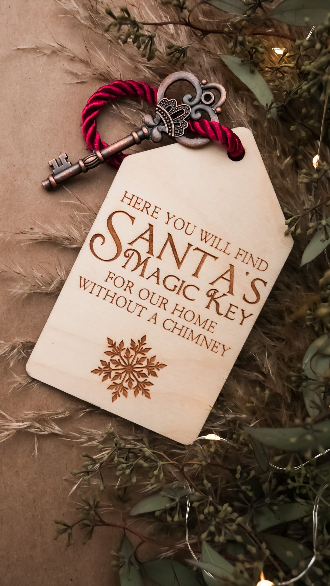SVG Santa's Magic Key Laser Engrave Files Glowforge - Etsy