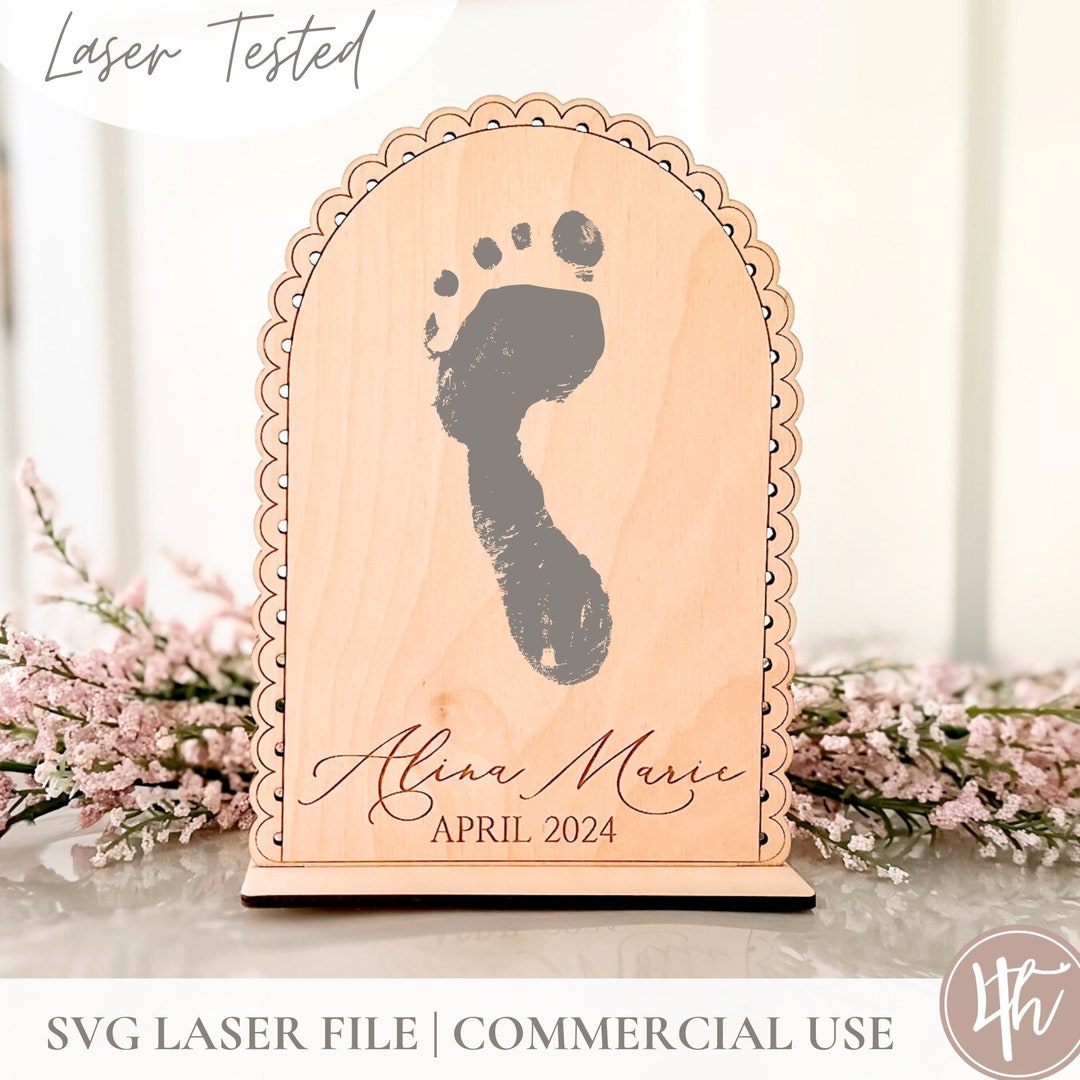 Vintage Style Lace Name Arch SVG | SVG Footprint Handprint New Born ...