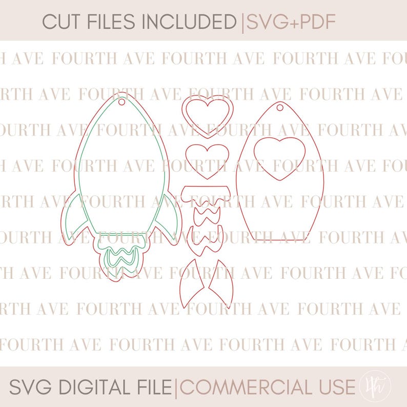 Rocket Valentines Day Tag SVG | Personalized Basket Tag, Laser Cut File ...