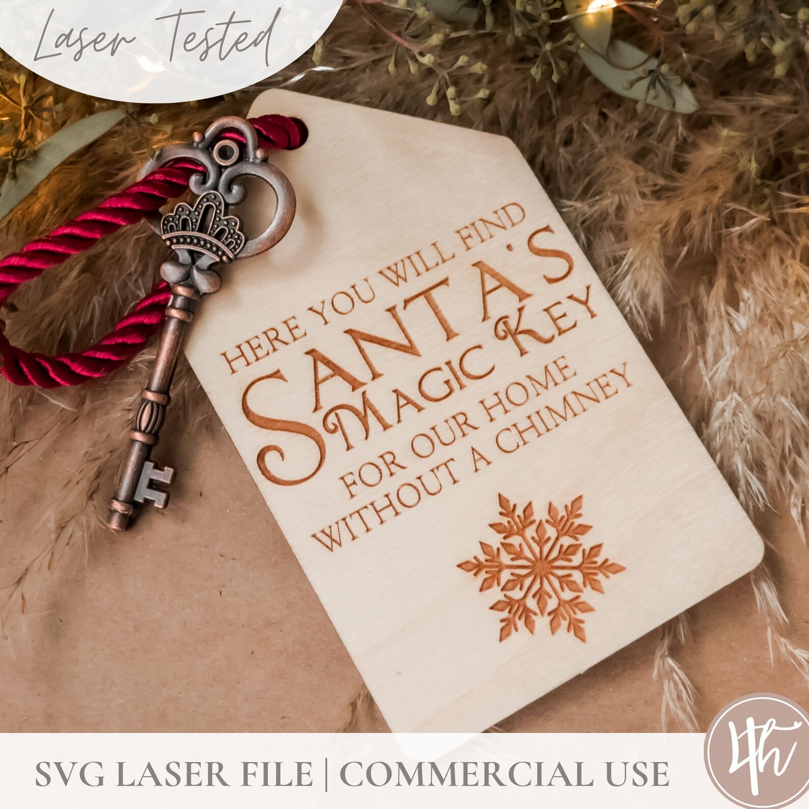 Santa's Magic Key SVG | Laser Cut File, Christmas Tag - Etsy