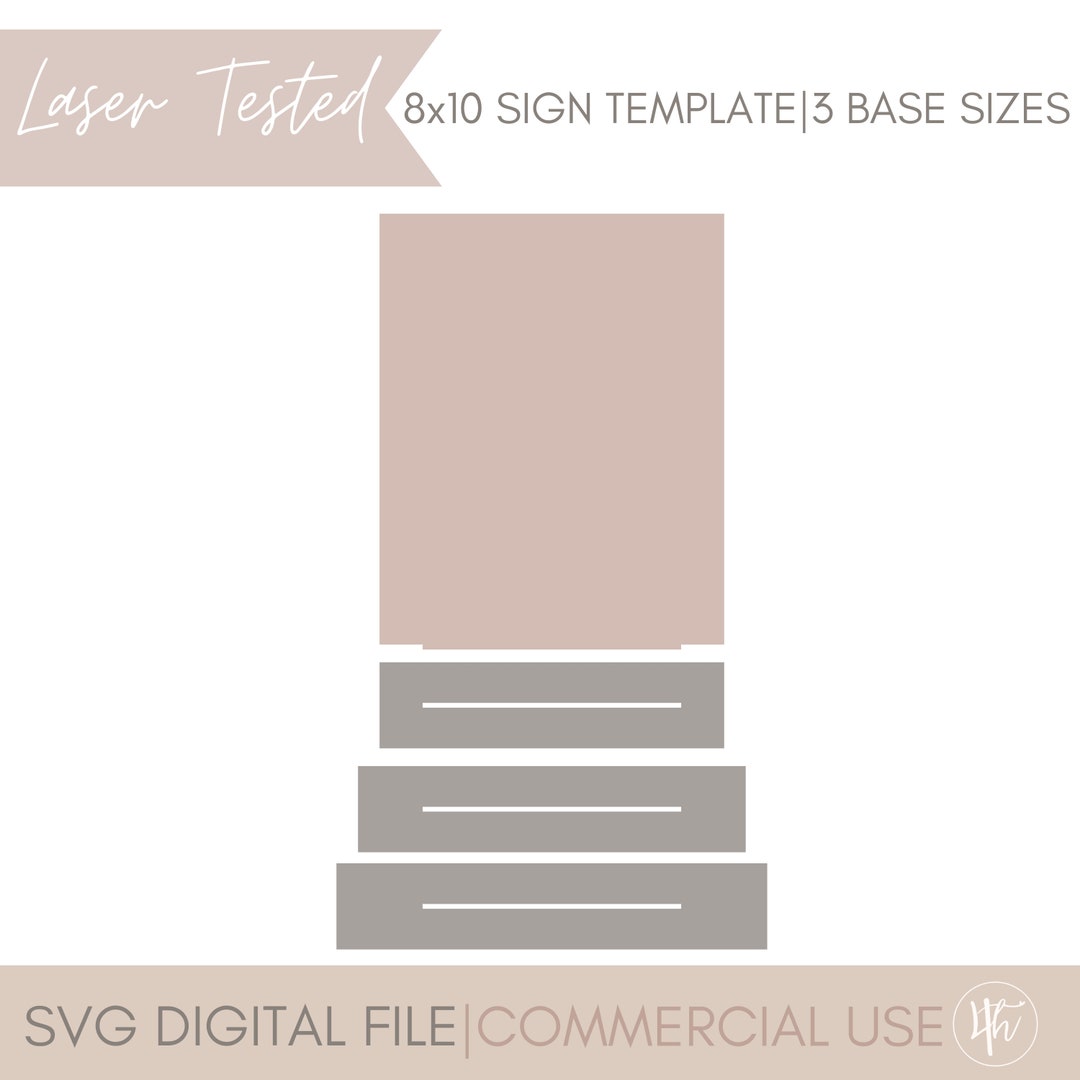 8x10 Rectangle Sign Template SVG | Table Numbers Sign Svg | Wedding ...