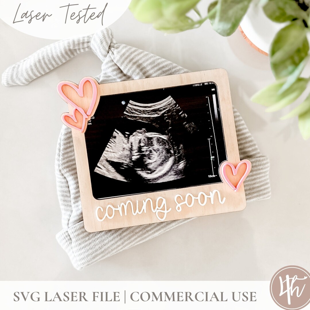 Ultrasound Fridge Magnet Frame SVG | Coming Soon Svg | Baby ...