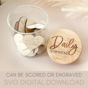 Daily Affirmations Jar SVG | Affirmations Svg | Laser Svg|engrave | SVG ...