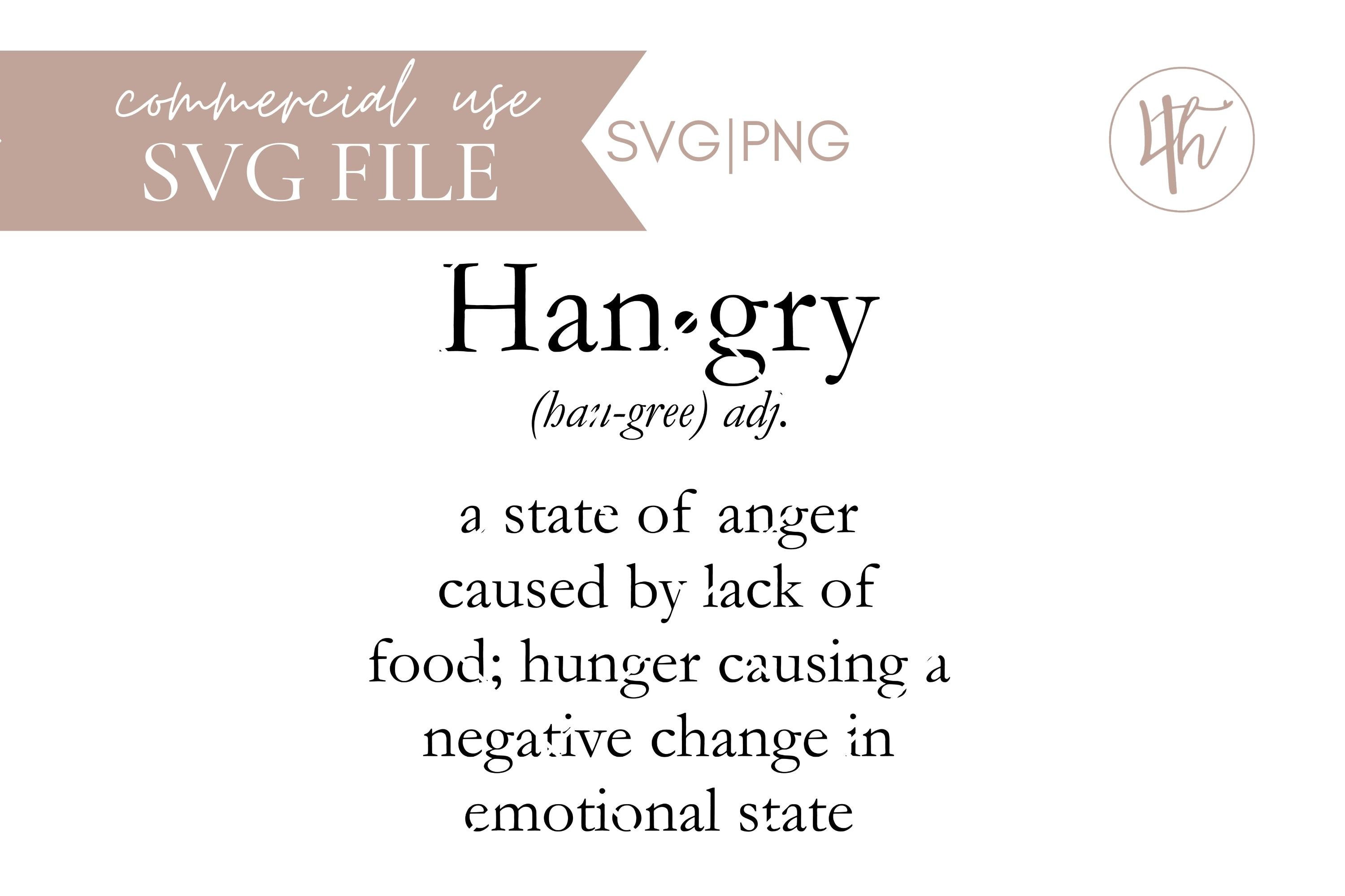Hangry SVG File Cutting Board SVG Glowforge Cricut - Etsy