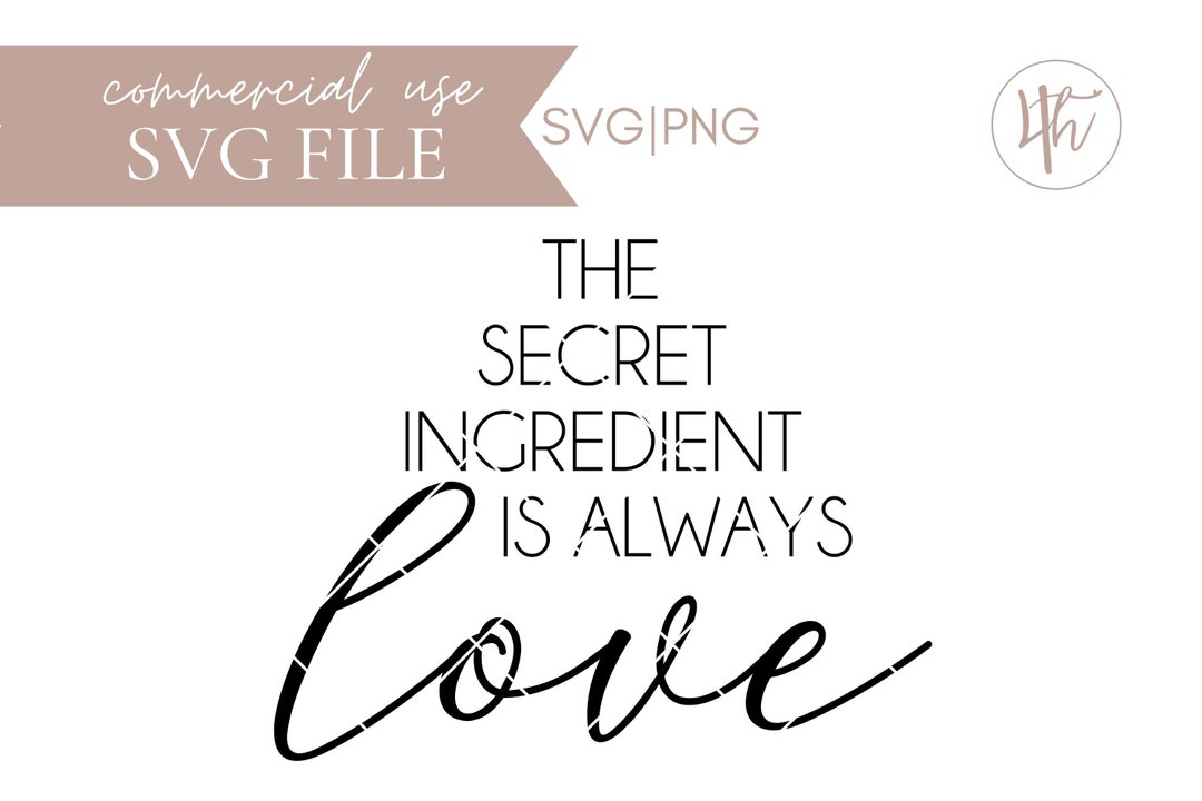 Secret Ingredient is Love SVG File Cutting Board SVG Glowforge Cricut ...