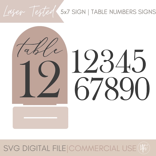 Table Numbers Svg - Etsy