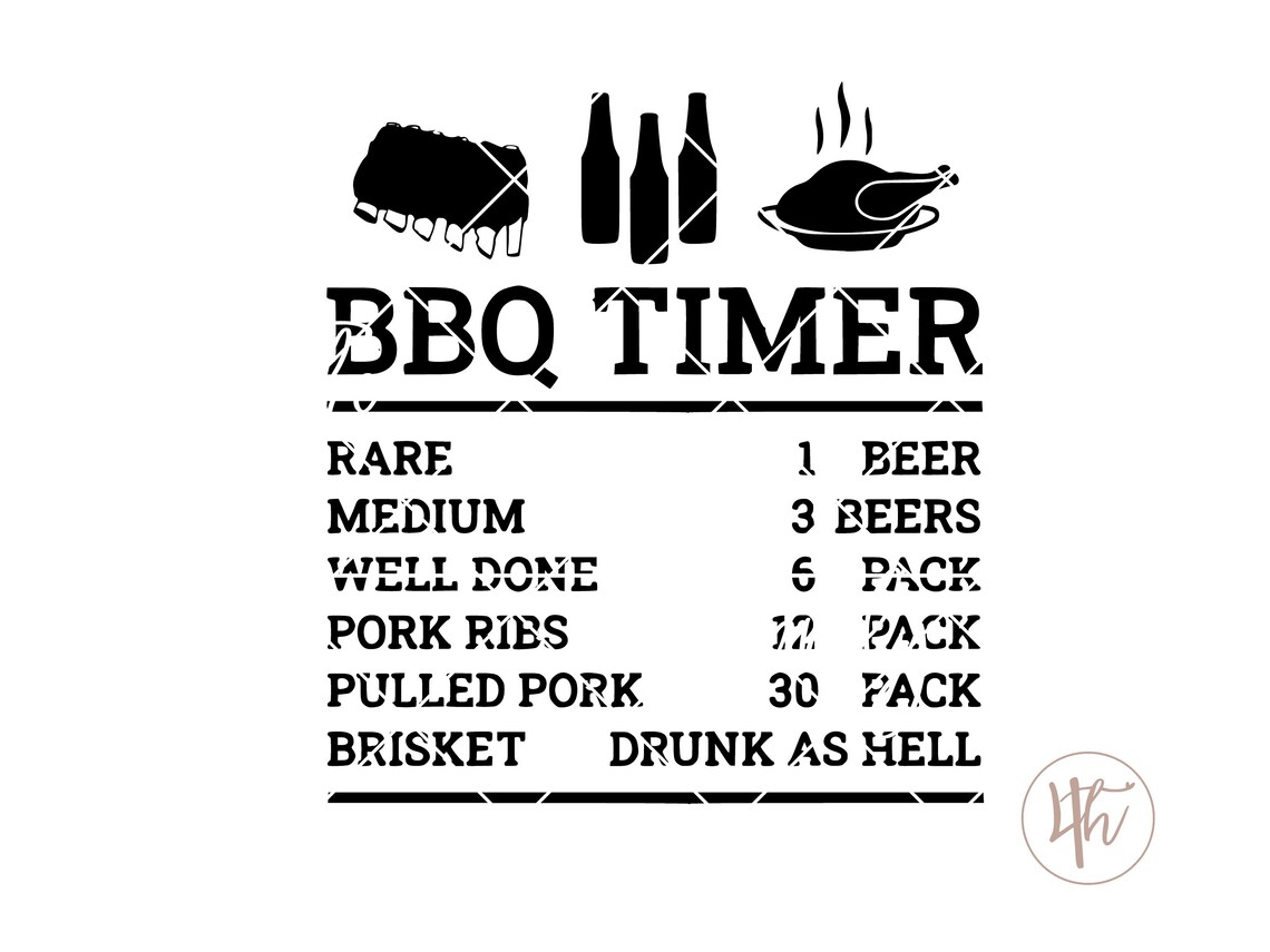 BBQ Timer Cutting Board SVG File | Laser Cut File (digital Download) - Etsy